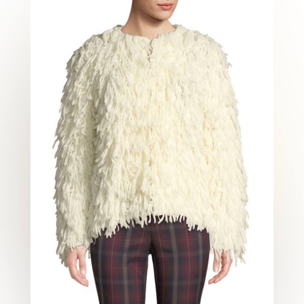 Rag & Bone Shaggy Wool Fringe Jacket Cream/Ivory - Gem